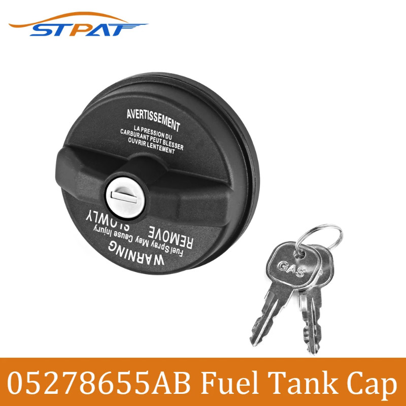 STPAT 05278655AB Fuel Tank Cap With Key For Jeep Wrangler Cherokee ...