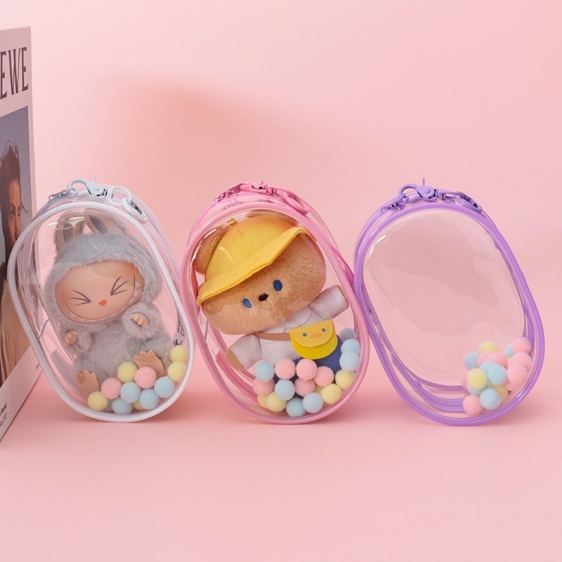 Cartoon Labubu V2 Cover 15cm Cotton Doll Pain Bag Labubu Sitting Doll ...