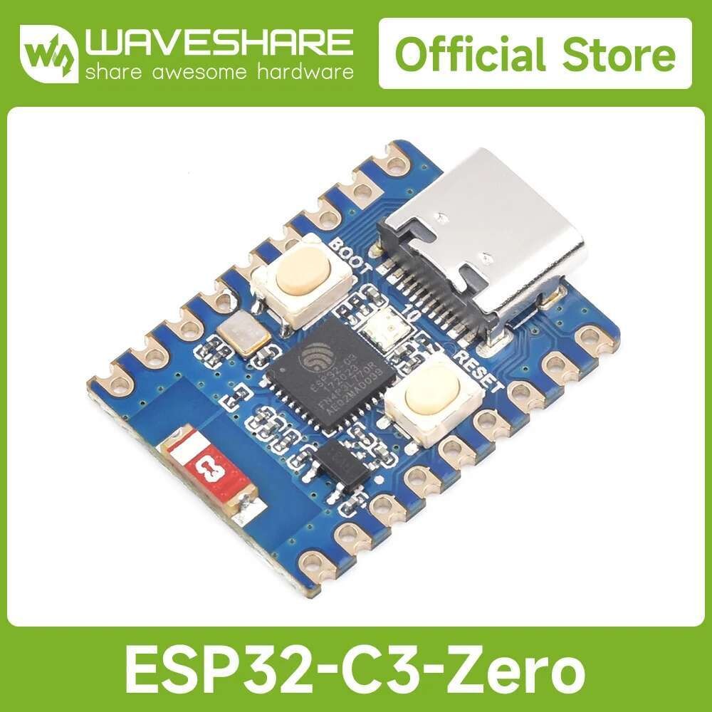 Waveshare ESP32-C3 Zero Mini Development Board, Based On ESP32-C3FN4 Single-core, 160MHz Running ...