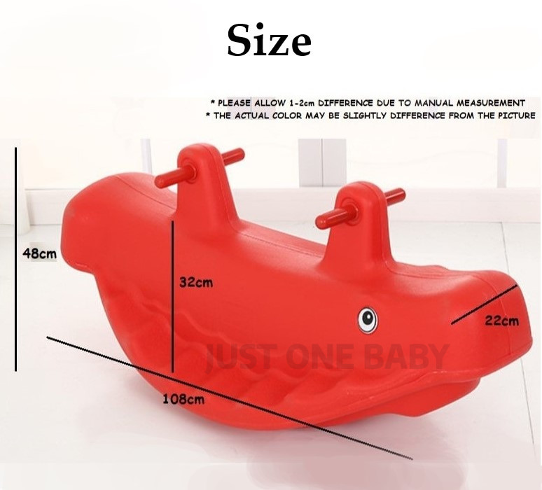 [108CM LONG] LARGE See Saw Jongkang Jongket Seesaw Double Whale ...