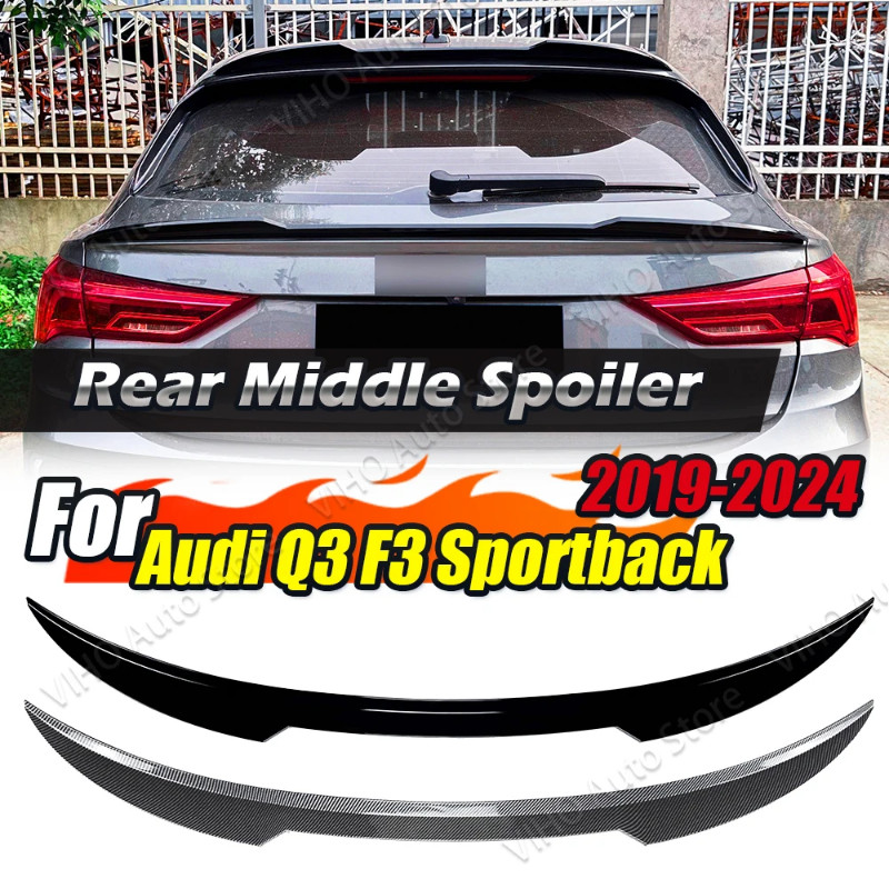 For AUDI Q3 F3 Sportback 2019+ Car Rear Trunk Middle Fixed Splitter ...