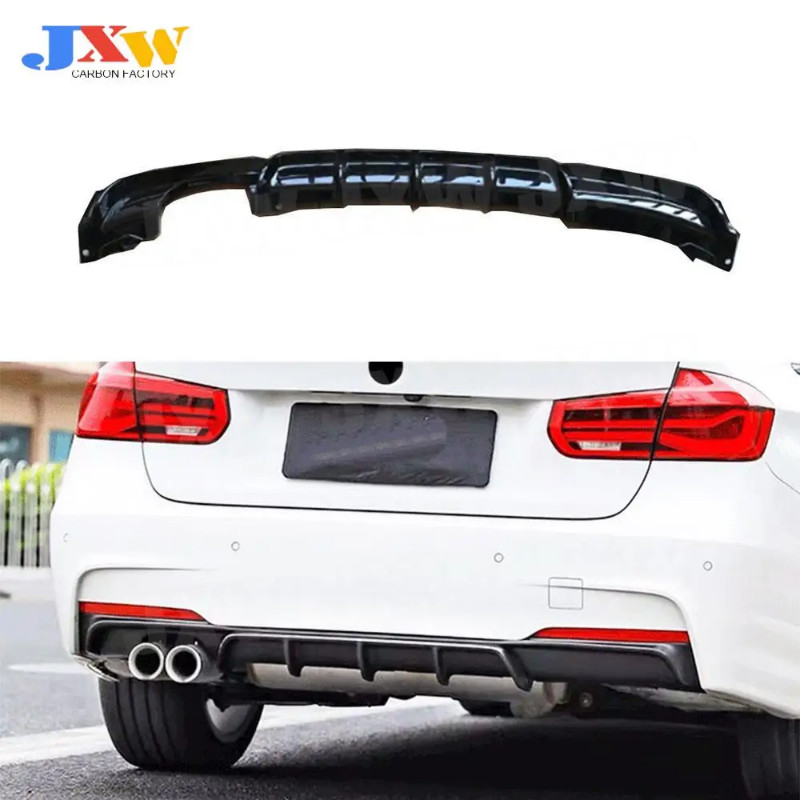 ABS Gloss Black /Carbon Look /Matte Black Rear Diffuser Bumper For BMW 3 Series F30 M Sport ...