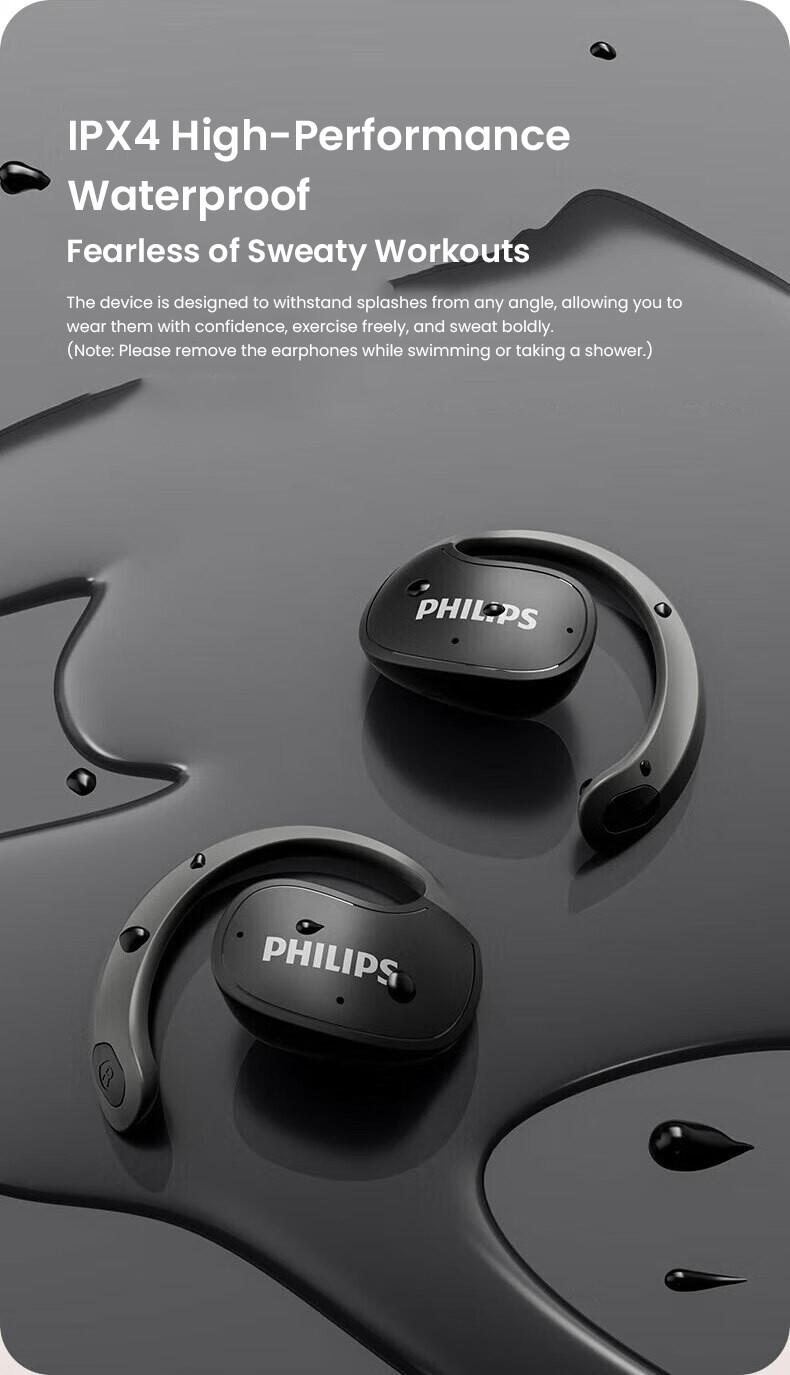 Philips Sports Headphones TAT2708 Open-Ear Bone Conduction | Shopee ...