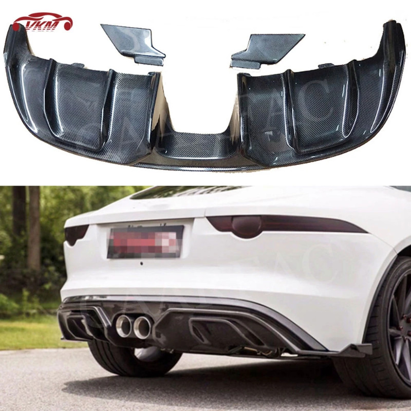 Carbon Fiber Rear Lip Spoiler Diffuser Middle Exhaust Pipe Outlet for ...