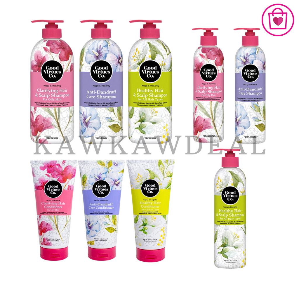 Good Virtues Co Shampoo Conditioner HairFall Rambut Healthy Clarifying ...