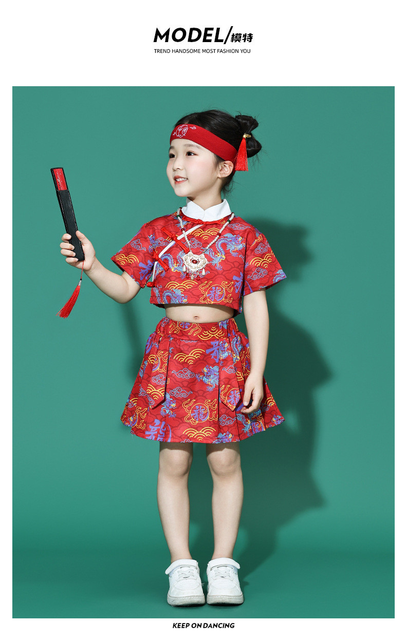 2pcs Kids Cheongsam Hanfu Sets Chinese New Year Clothes Boys Girls Tang ...