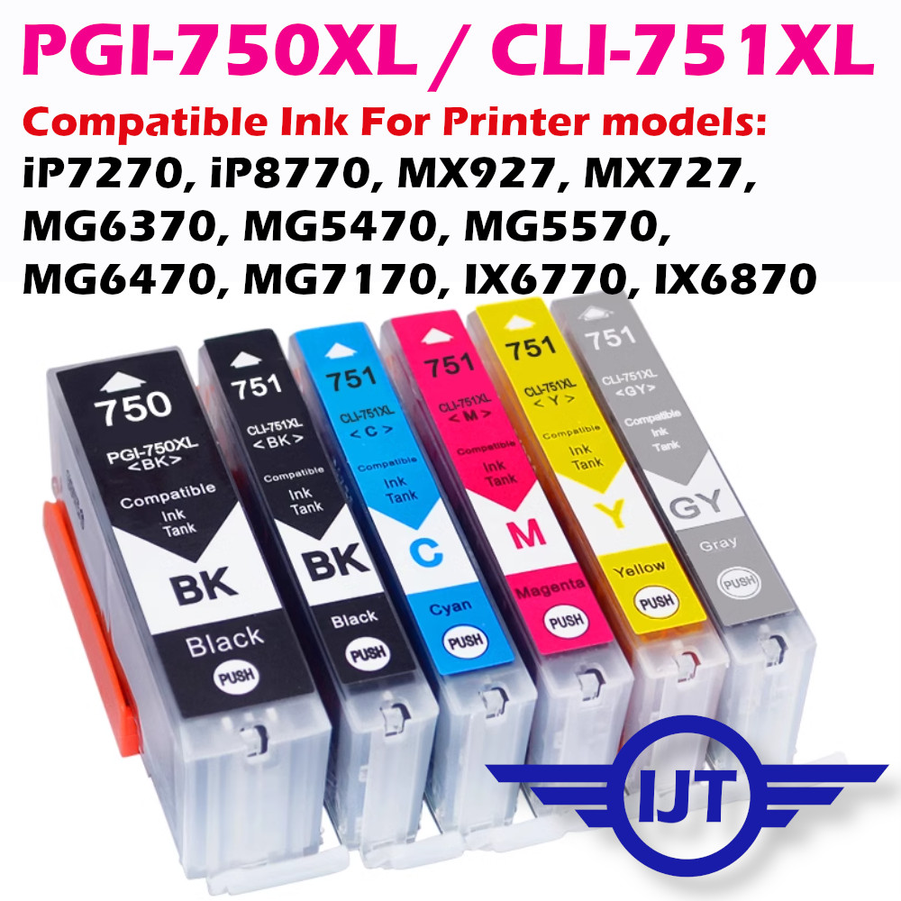 Compatible CANON Ink Cartridge PGI750 CLI751 PGI-750XL CLI-751XL For ...
