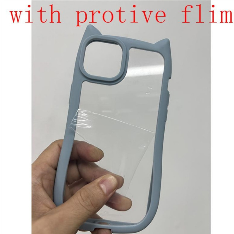Transparent Cat's Ears Casing Compatible for iPhone 17 13 12 11 15 16 ...