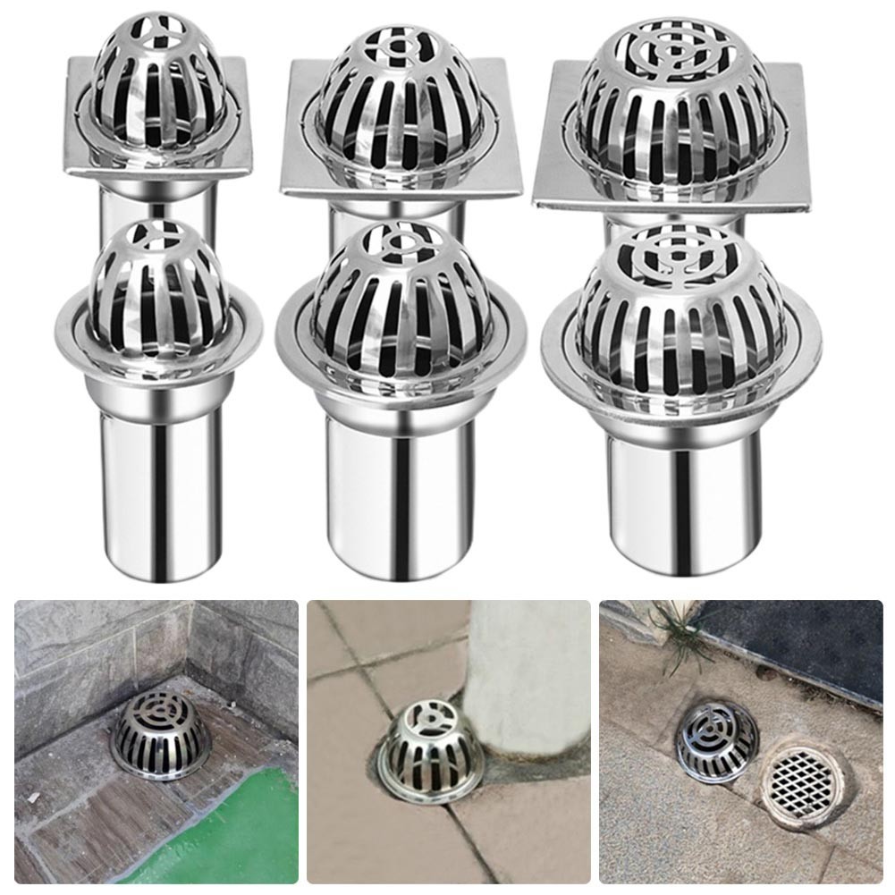 Garden Gutter Guard Downspout Strainer Anti-Blocking Strainer Floor ...