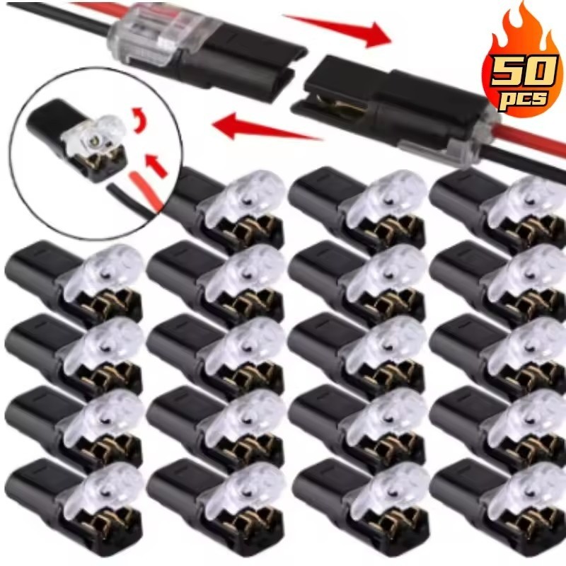 50-10Pcs 2 Pin Way Plug - Universal Car Wire Cable - Electrical ...