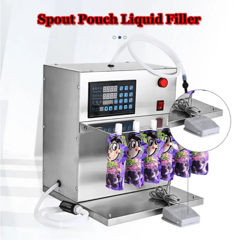 Standing Pouch Liquid Filling Machine Spout Pouch Filler 6 Heads ...