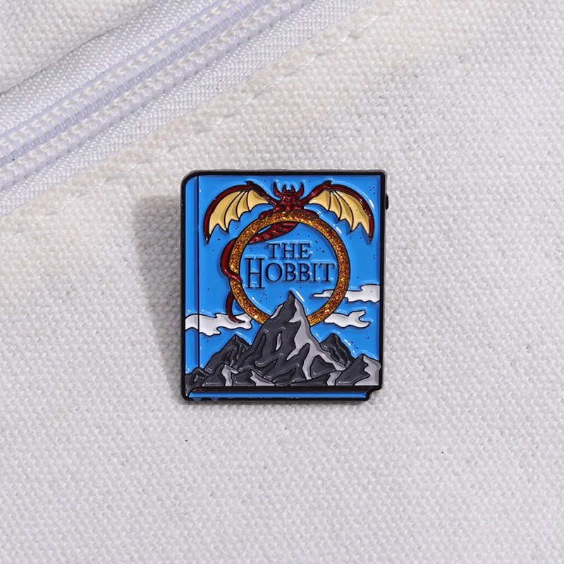 Cartoon Hobbit Tolkien Novel Enamel Pin Book Enamel Brooch Souvenir ...