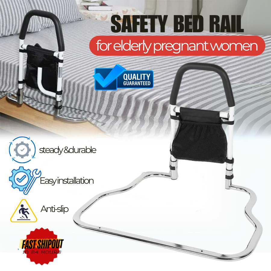 Bed Safety Bed Rail Support Elderly Get Up helper Fall Prevention with ...