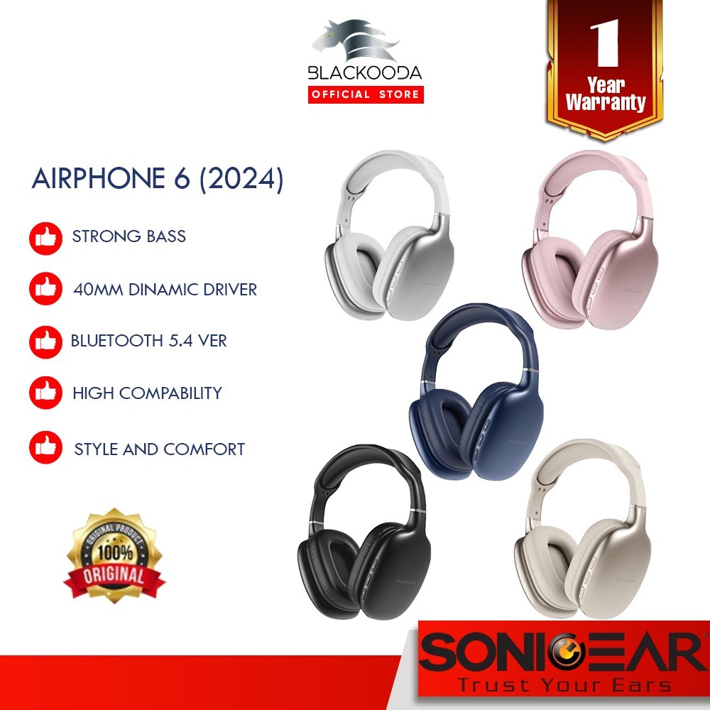 SonicGear AirPhone 6( New Version 2024 ) Rechargeable Bluetooth ...