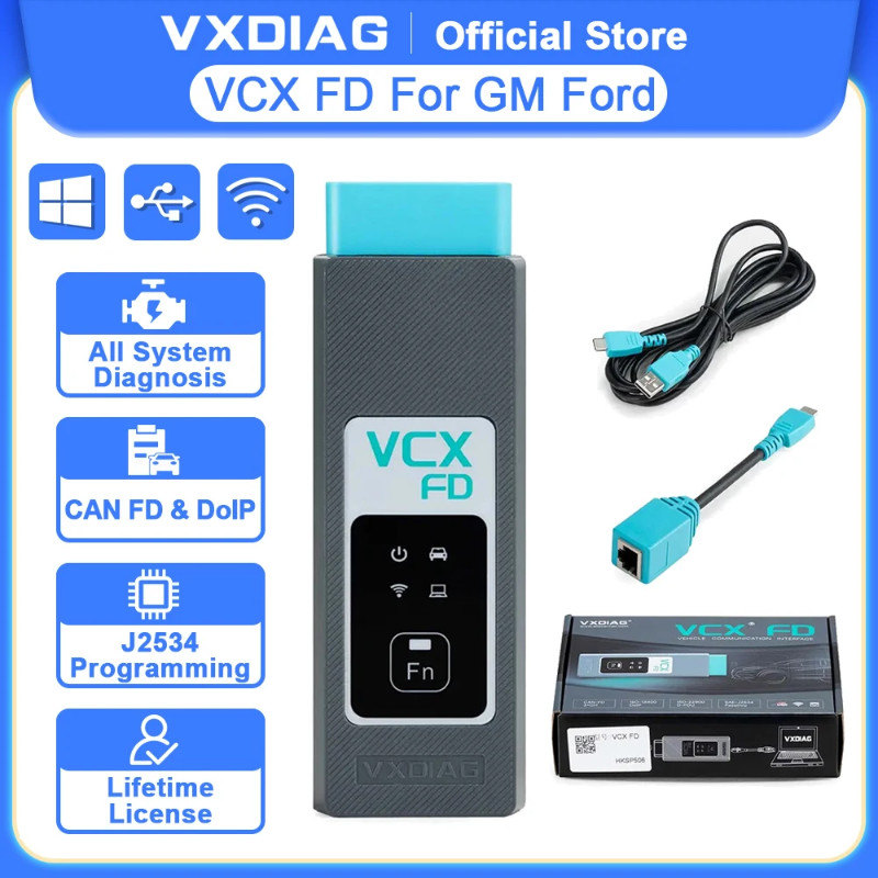 VXDIAG VCX FD 2 in 1 for GM for Ford Car ODB2 Diagnostic Tool with CAN ...