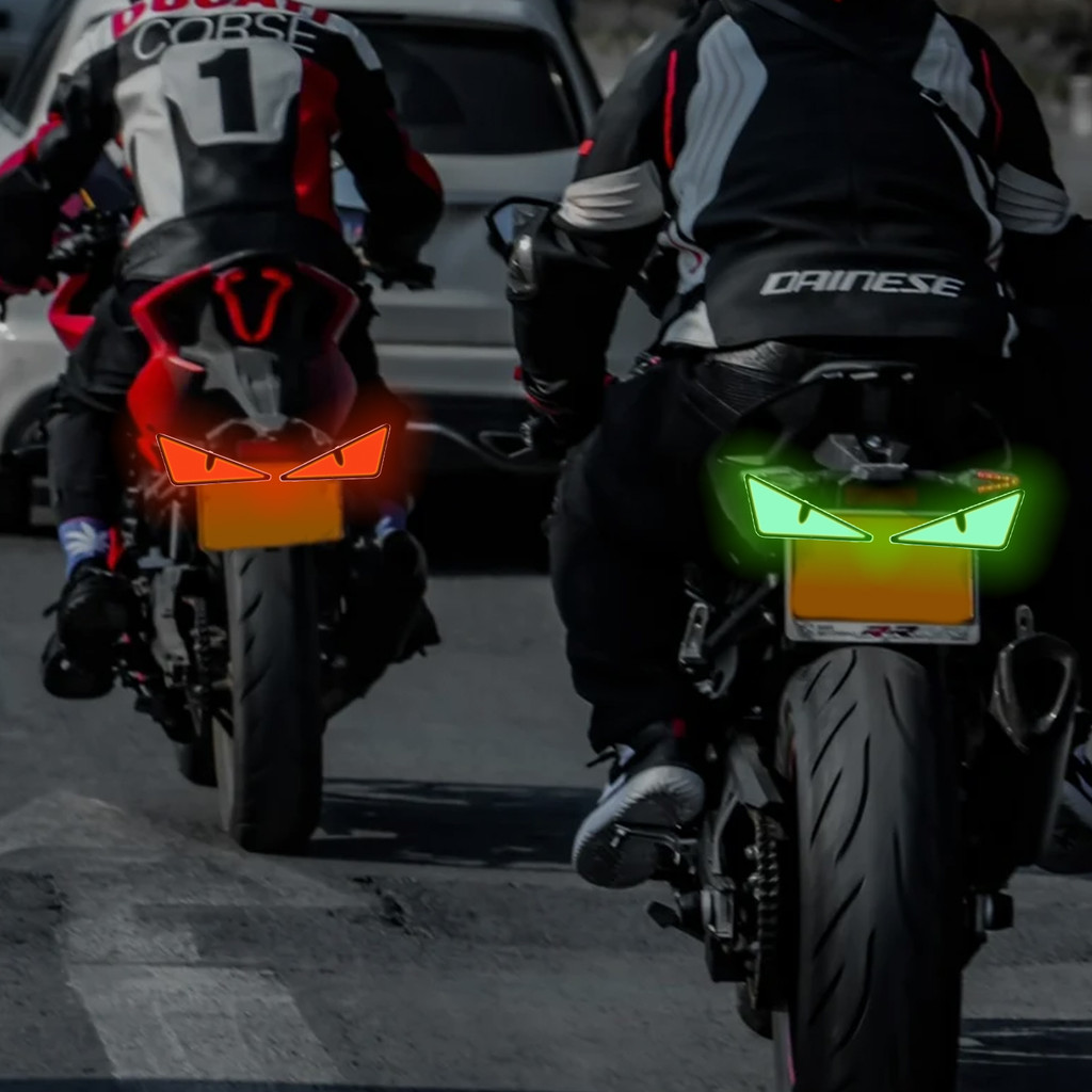 2Pcs Universal Motorcycle LED Devil's Eyes Headlights Night Safety ...