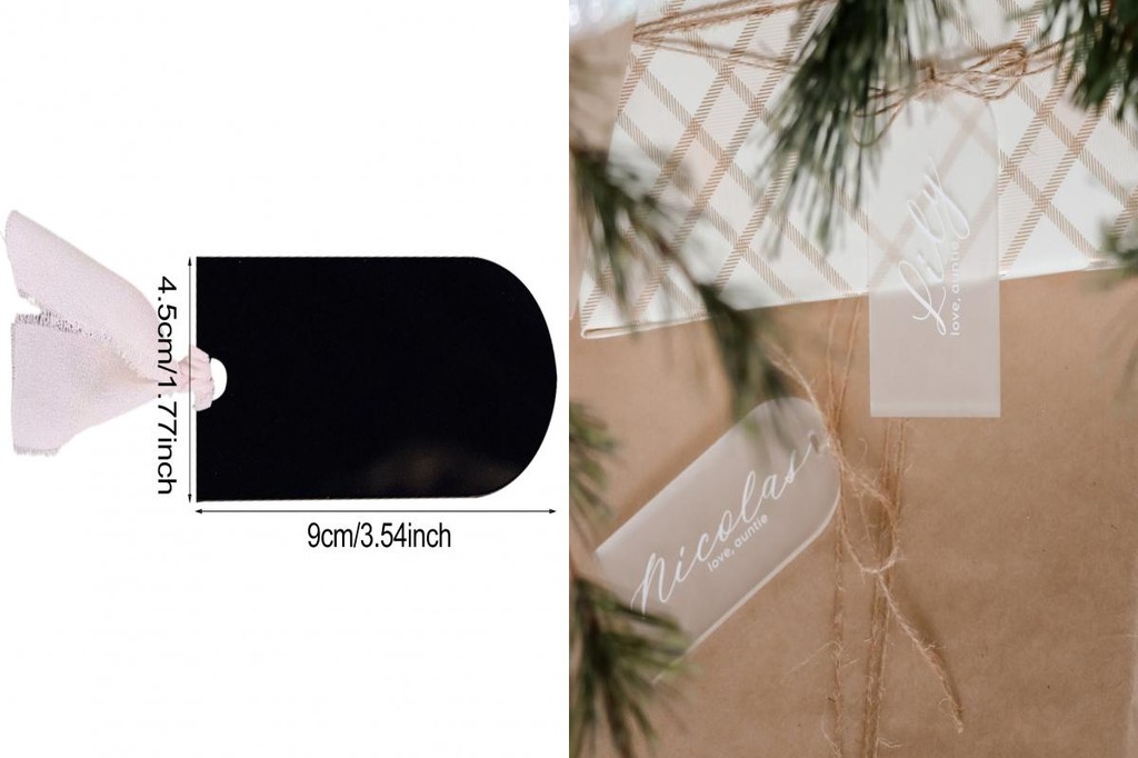 manclothescase Acrylic Name Cards Acrylic Table Sign 50pcs Elegant ...