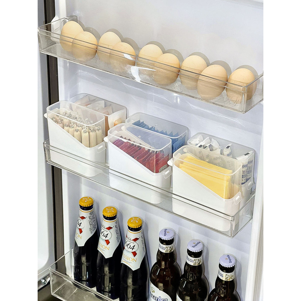Shelf Refrigerator Side Door Organizer Box Storage Box with Lid Kitchen ...