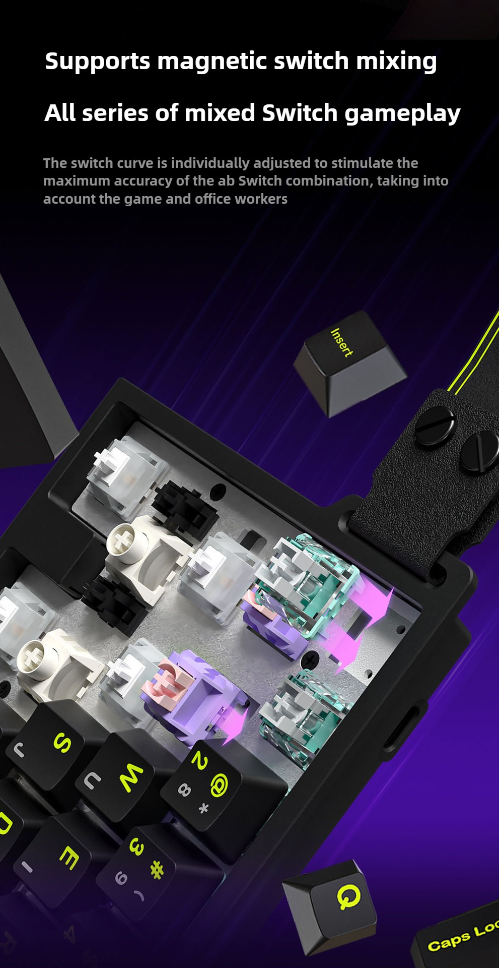 FURYCUBE M30HE Magnetic Switch Mechanical Keyboard 8KHz Low Latency One ...