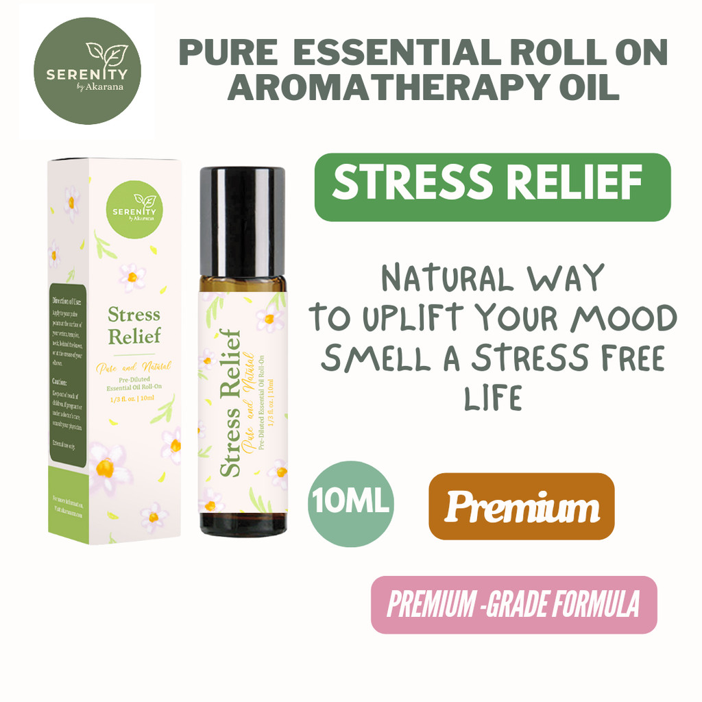 Stress Relief Pure Essential Oil Pre-diluted Roll On (10ml) | Shopee ...