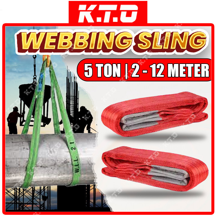 5 Ton Polyester Webbing Sling Belt Lifting Sling Towing Belt Strap ...
