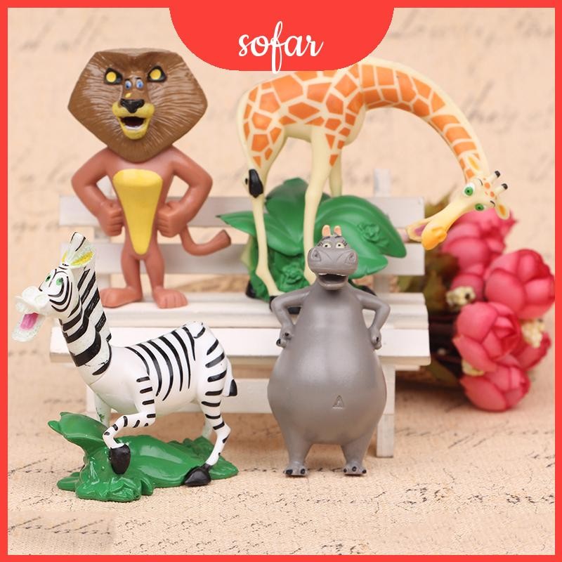 Movie Madagascar Action Figures 4pcs Doll Collection Toy For Kids Cute ...