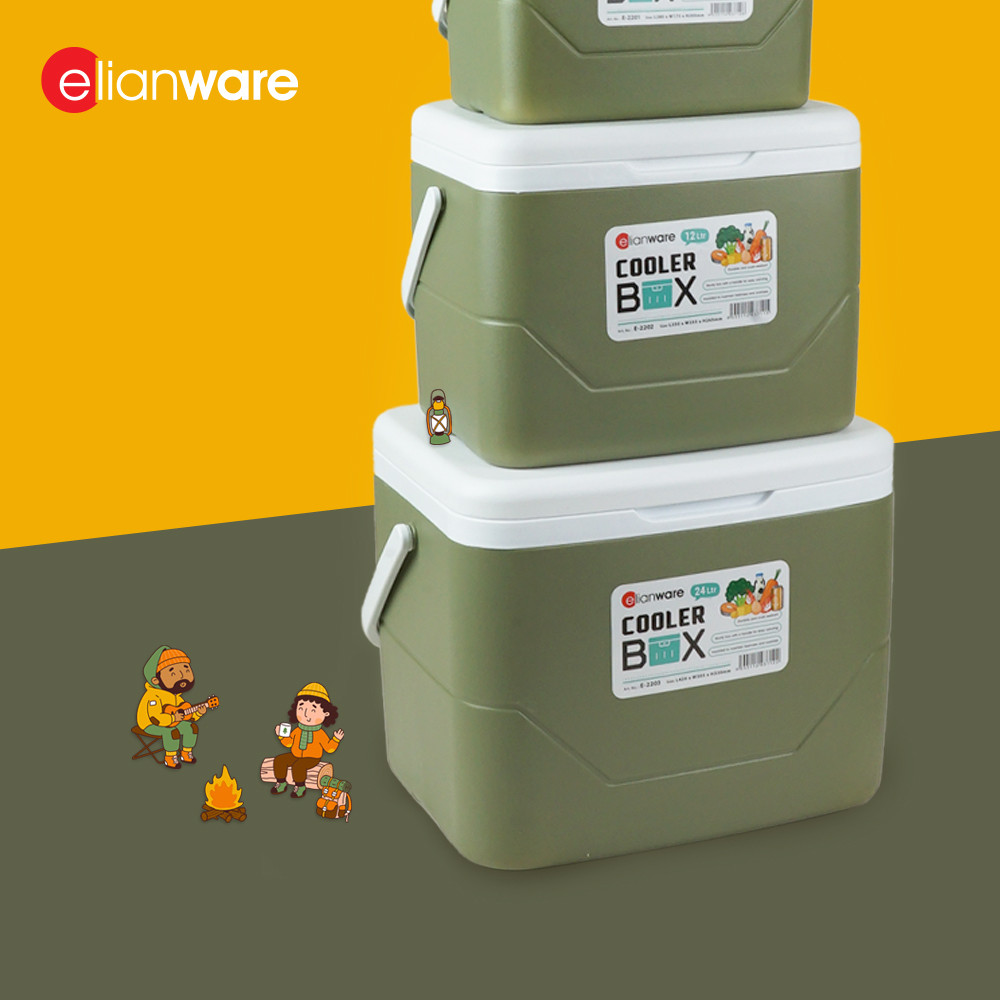 Elianware 5L/12L/24L Portable Ice Cooler Box Camping Fishing Kotak Ais ...