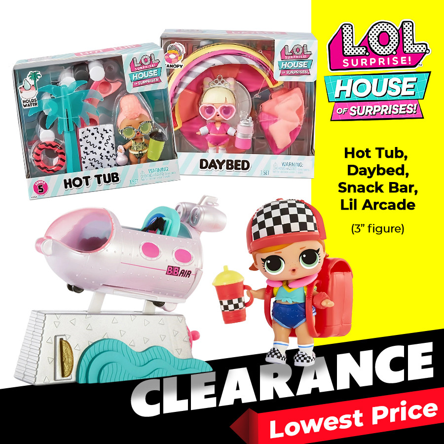 Original LOL Surprise OMG House of Suprise Hot Tub Daybed Snack Bar Lil ...