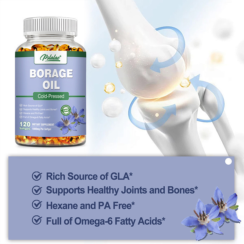 Pslalae Borage Oil Supplement, Rich Source of GLA, Maintain Joint and ...