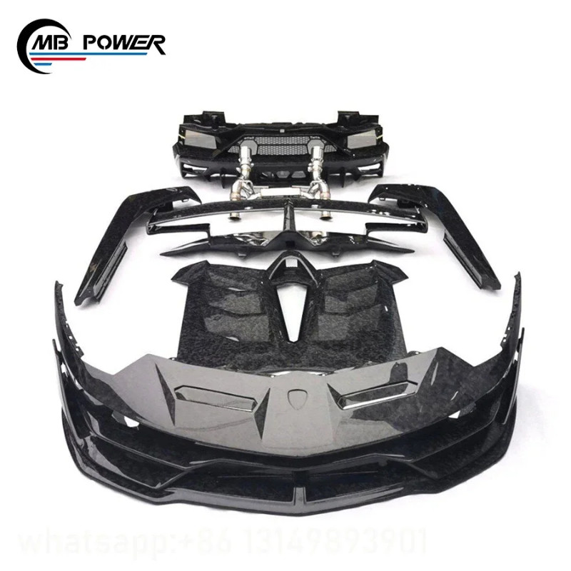 LP700/LP720S To SVJ Style Satin Weave Dry Carbon Body Kit Bumpers Front ...