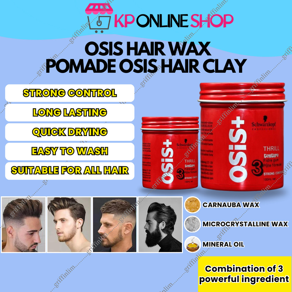 OSIS HAIR WAX POMADE OSIS HAIR CLAY POMADE RAMBUT LELAKI RUBBER STRONG ...