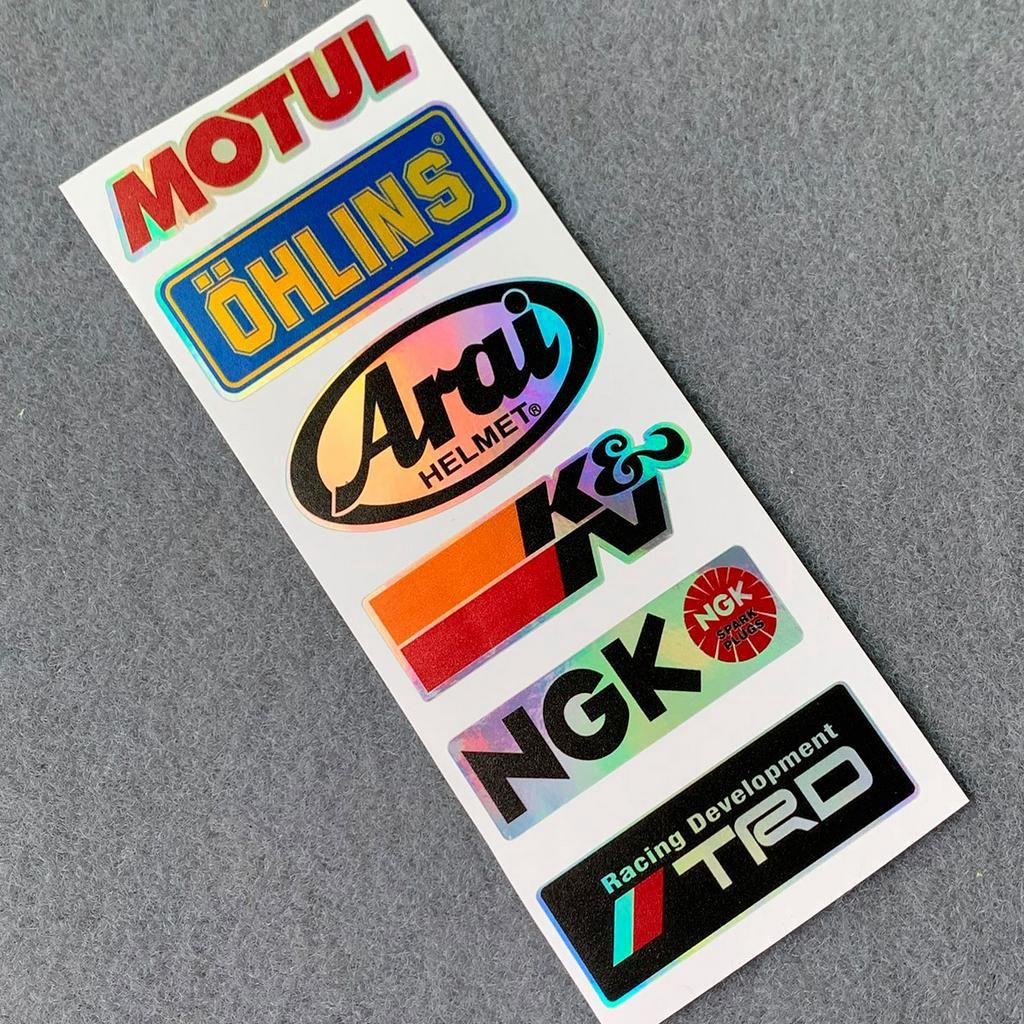 in stock MOTUL OHLINS Arai KN NGK TRD Laser Rainbow Motorcycle Side ...