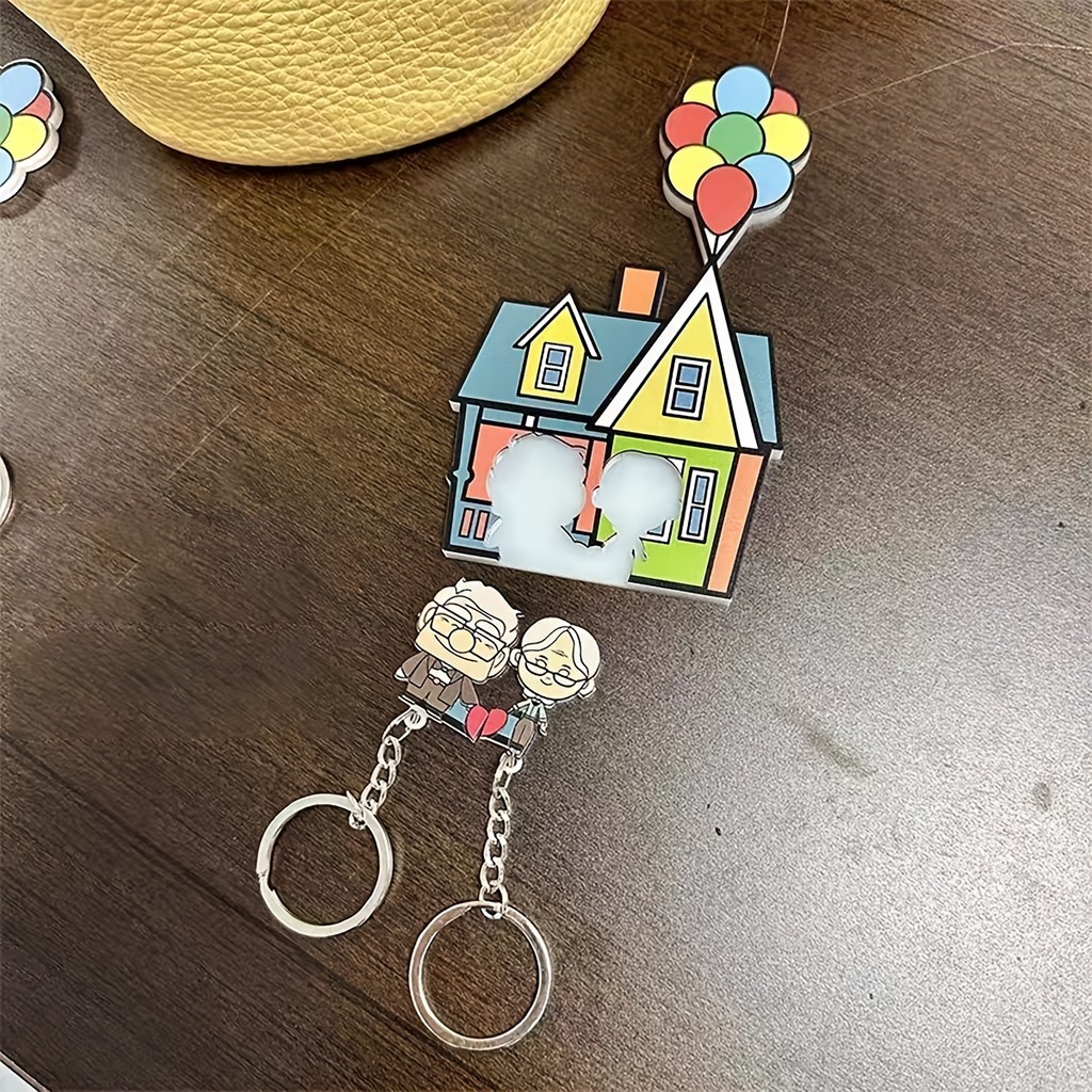 2pcs Acrylic Couple Keychain Set Romantic Valentine's Day & Anniversary ...