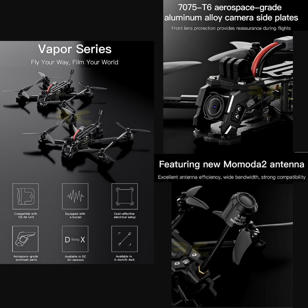 GEPRC Vapor-D5 Analog 5 Inch 6S w/Caddx H1 1.6W VTX F722 V2 FC With GPS ...