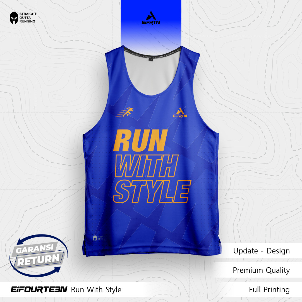 EiFRTN Baju Kaos Tanktop Jersey Singlet Running Lari Gym Fitness Lekbog ...