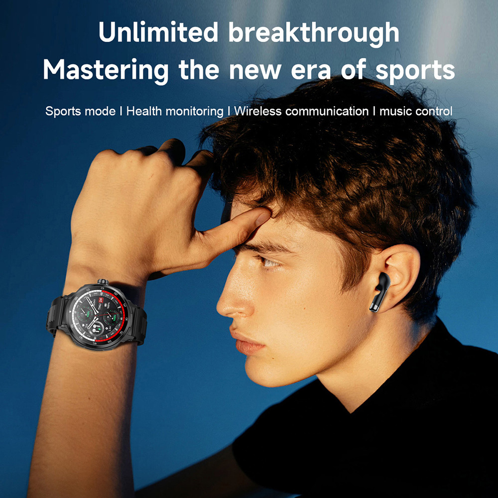 Full screen touch Smart Watch Bracelet TWS 2 in 1 Bluetooth Headset ...