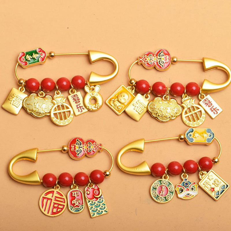 Press Shock Pin Baby Pregnant Women Brooch Safe Imitation Scare Pendant ...
