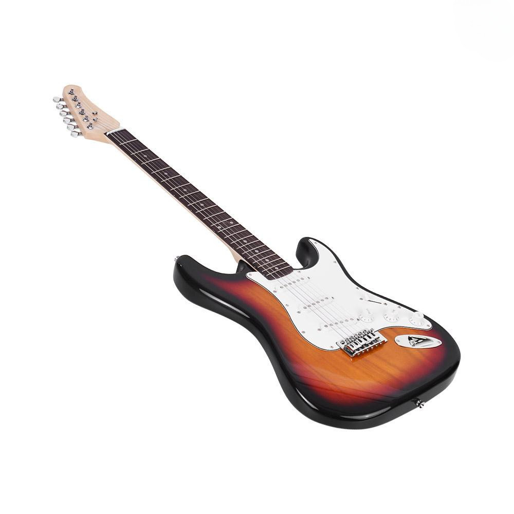 Solid Wood Paulownia Body Maple Neck Electric Guitar Portable 6 String ...