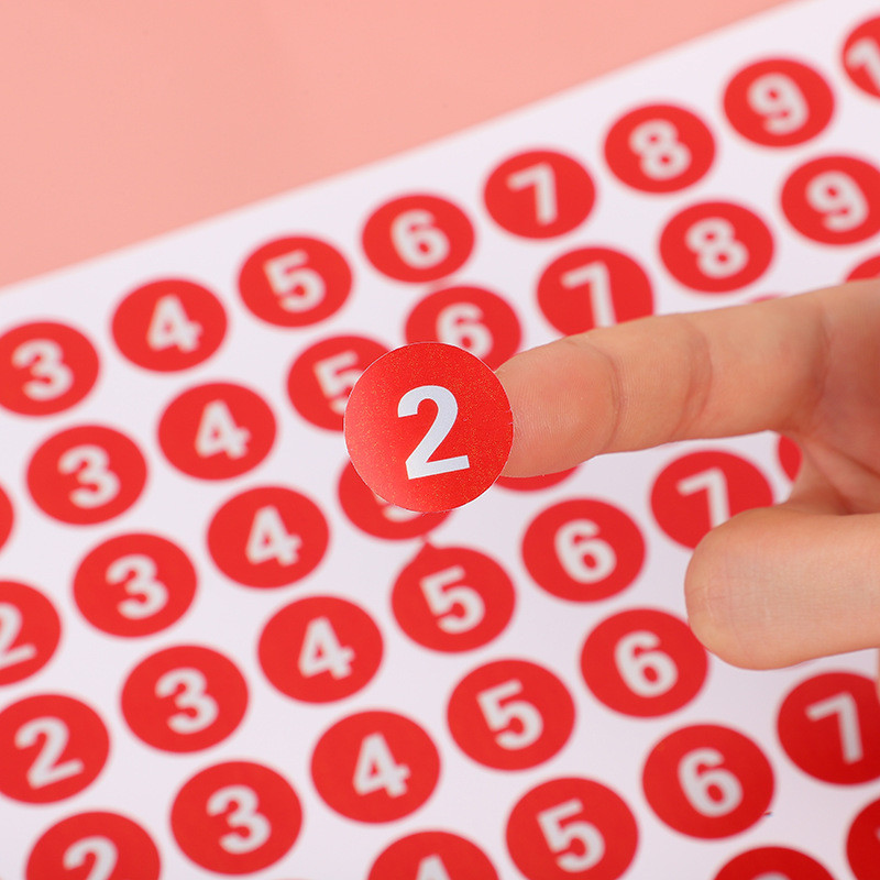 PVC Number Labels Waterproof Self Adhesive Floor Table Contest Bulk ...