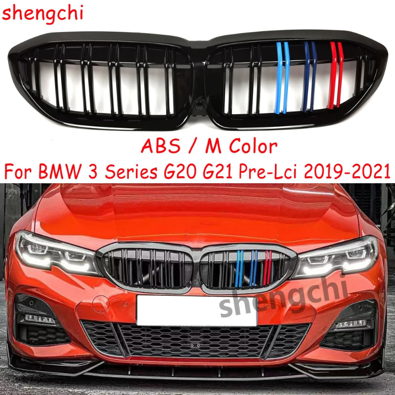 G20 G21 Pre-Lci ABS Gloss M Color Front Bumper Grille for BMW 3 Series ...