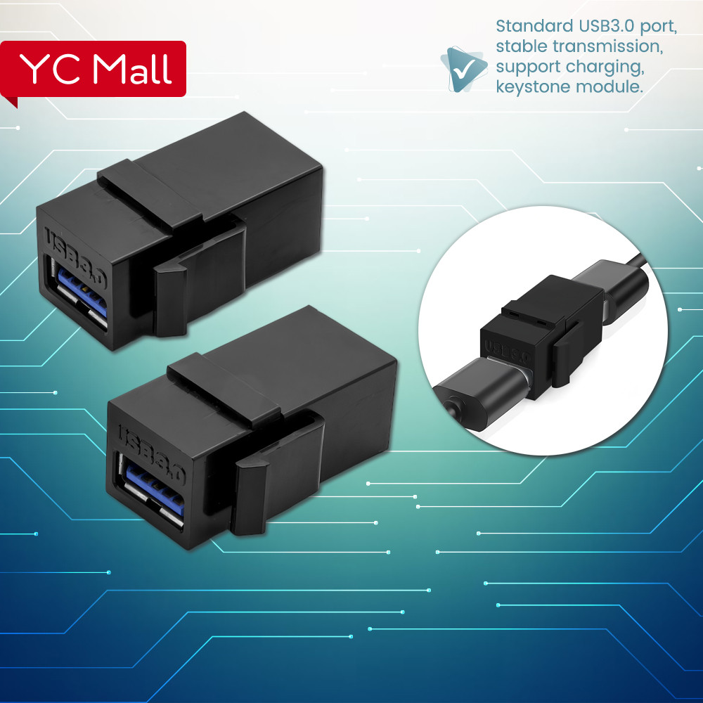 USB 3.0 Keystone Module Adapter USB Female to Female for Faceplate ...