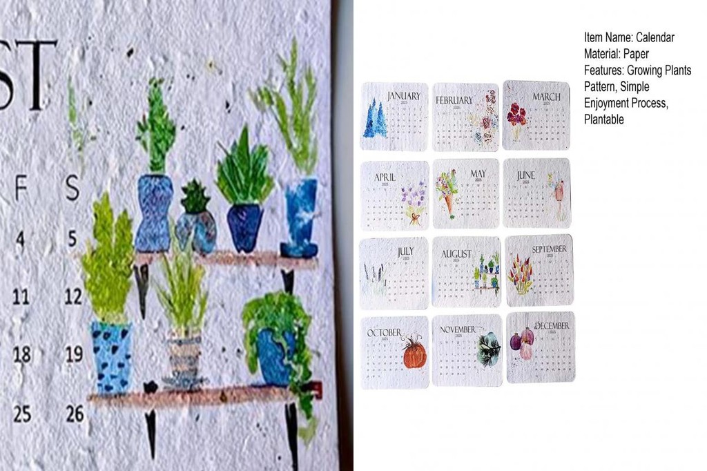 SL Plantable Calendar Eco-friendly Calendar 2025 Plant Calendar with ...