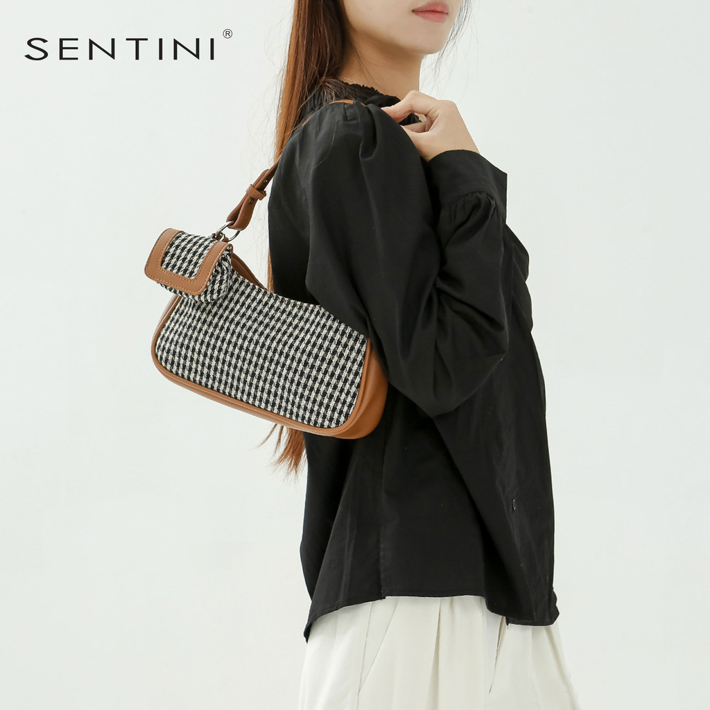SENTINI Kallie Beg Bahu Wanita - Hitam / Coklat STB-144 | Shopee Malaysia