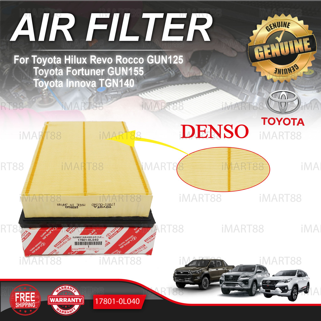 17801-0L040 Original Toyota Fortuner Gun155 Innova TGN140 Hilux Revo ...