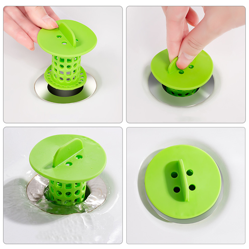 Creative Anti-clogging Hair Catcher Cylindrical Plug Shower Floor Drain ...