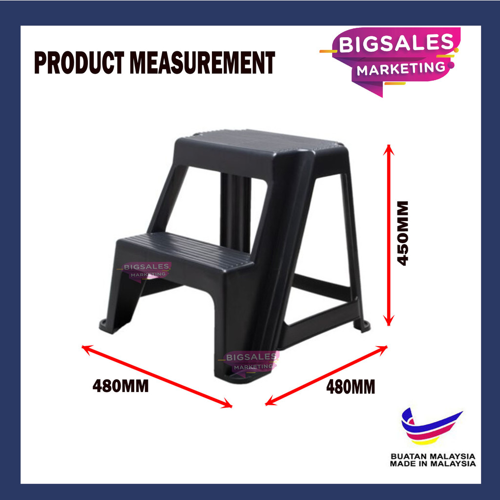 FELTON Plastic Step Chair Ladder FPS 1622 / Tangga Plastik | Shopee ...