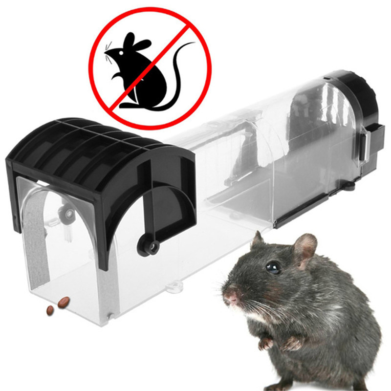 Reusable Smart Mouse Trap Humane Clear Plastic No Kill Rodents Catcher ...