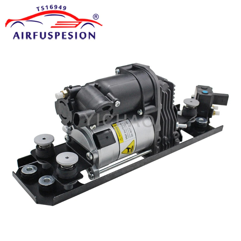 Air Suspension Compressor Assembly with Bracket & Solenoid Valve Block ...