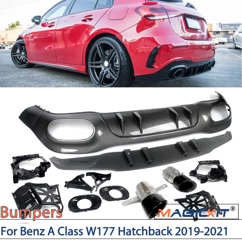 Rear Diffuser Lip For Mercedes Benz W177 A35 AMG Line Style 2018+ Back ...