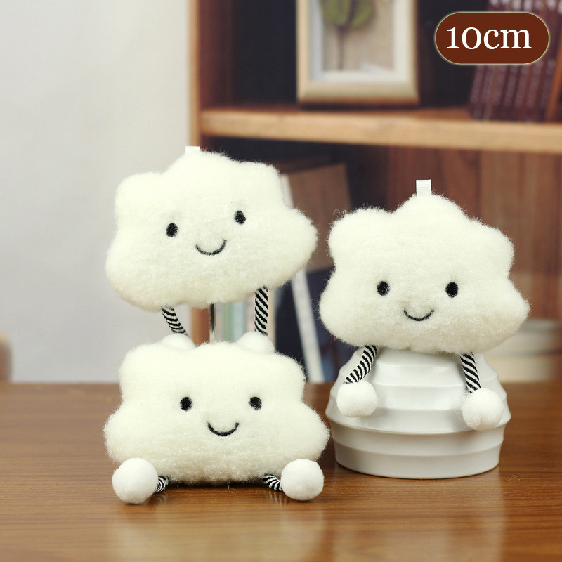 White Whimsical Cloud Plush Doll With Legs Ideal For Wedding Favors And ...